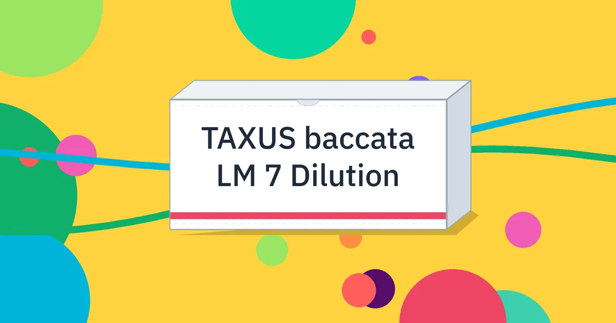 Symbolbild: Packung mit der Aufschrift TAXUS baccata LM 7 Dilution (PZN 13215133) – Verfügbarkeit und Bezug in Apotheken in Frankfurt am Main