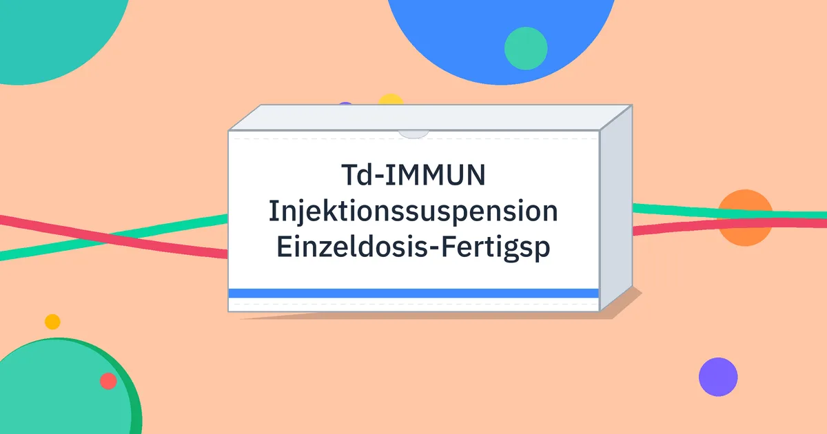 Symbolbild: Packung mit der Aufschrift Td-IMMUN Injektionssuspension Einzeldosis-Fertigsp (PZN 19802280) – Verfügbarkeit und Bezug in Apotheken in Frankfurt am Main