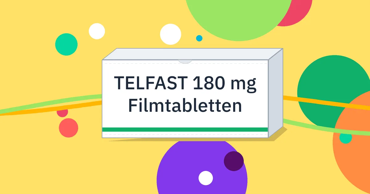 Symbolbild: Packung mit der Aufschrift TELFAST 180 mg Filmtabletten (PZN 08540374) – Verfügbarkeit und Bezug in Apotheken in Frankfurt am Main