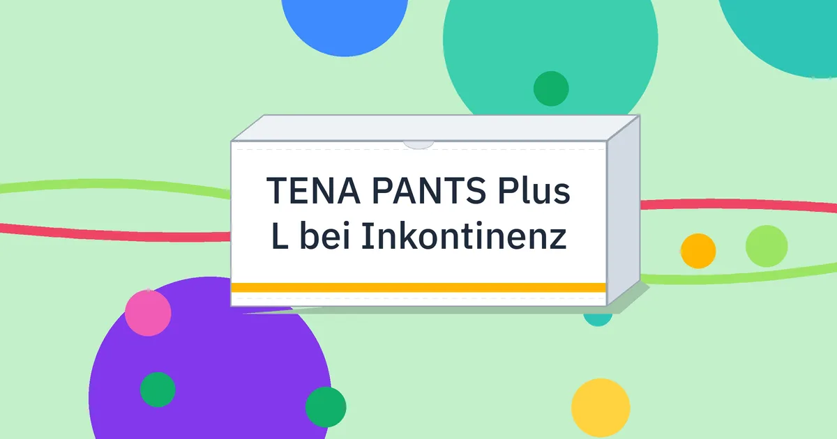 Symbolbild: Packung mit der Aufschrift TENA PANTS Plus L bei Inkontinenz (PZN 09703571) – Verfügbarkeit und Bezug in Apotheken in Frankfurt am Main