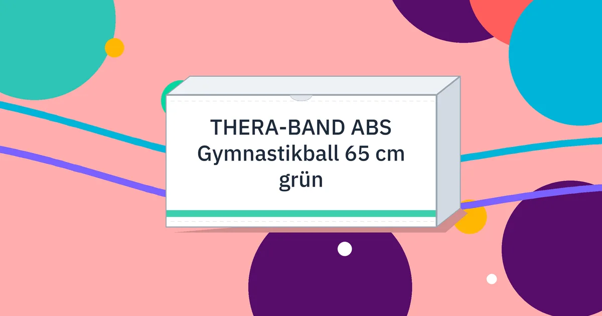 Symbolbild: Packung mit der Aufschrift THERA-BAND ABS Gymnastikball 65 cm grün (PZN 00513550) – Verfügbarkeit und Bezug in Apotheken in Frankfurt am Main