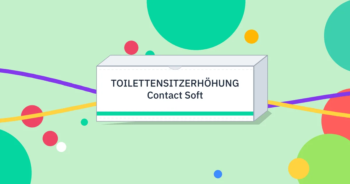 Symbolbild: Packung mit der Aufschrift TOILETTENSITZERHÖHUNG Contact Soft (PZN 00638412) – Verfügbarkeit und Bezug in Apotheken in Frankfurt am Main