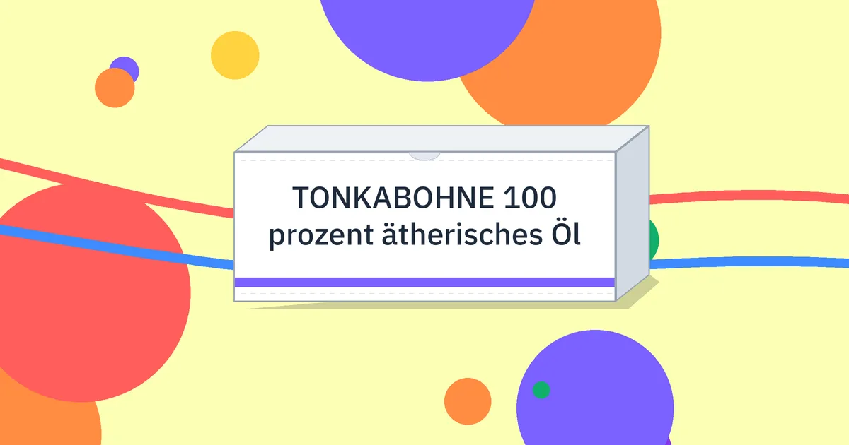Symbolbild: Packung mit der Aufschrift TONKABOHNE 100 prozent ätherisches Öl (PZN 08828371) – Verfügbarkeit und Bezug in Apotheken in Frankfurt am Main