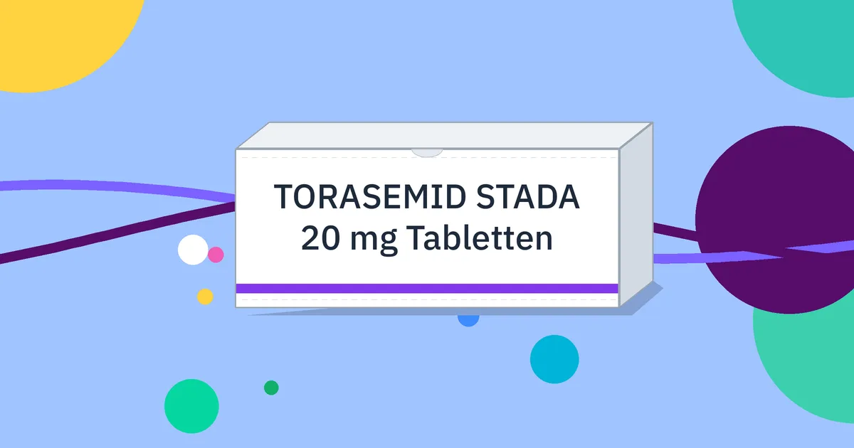 Symbolbild: Packung mit der Aufschrift TORASEMID STADA 20 mg Tabletten (PZN 06570514) – Verfügbarkeit und Bezug in Apotheken in Frankfurt am Main