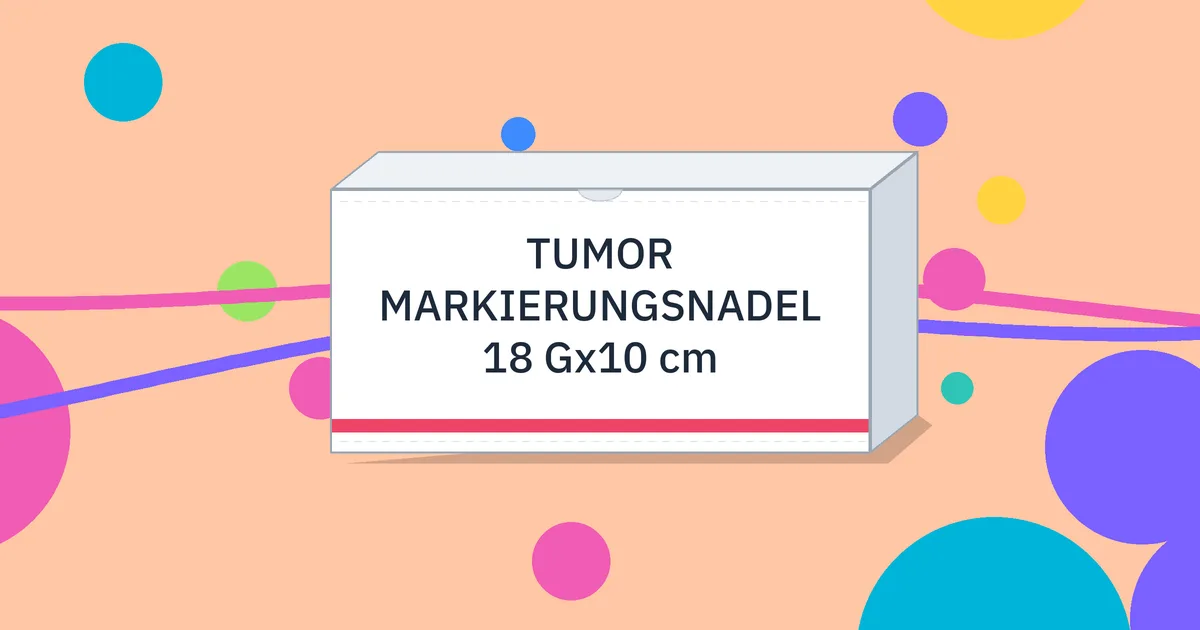Symbolbild: Packung mit der Aufschrift TUMOR MARKIERUNGSNADEL 18 Gx10 cm (PZN 20019728) – Verfügbarkeit und Bezug in Apotheken in Frankfurt am Main