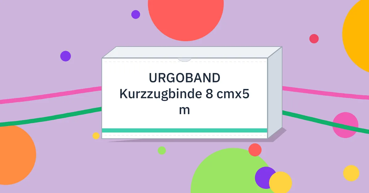 Symbolbild: Packung mit der Aufschrift URGOBAND Kurzzugbinde 8 cmx5 m (PZN 04997220) – Verfügbarkeit und Bezug in Apotheken in Frankfurt am Main