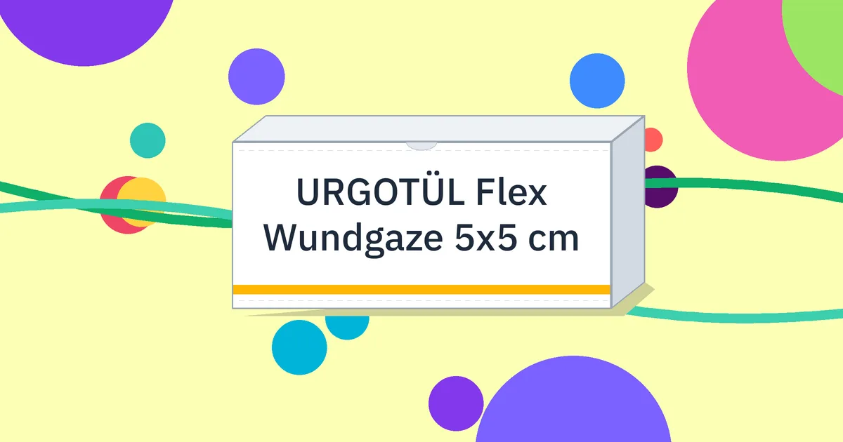 Symbolbild: Packung mit der Aufschrift URGOTÜL Flex Wundgaze 5x5 cm (PZN 20089373) – Verfügbarkeit und Bezug in Apotheken in Frankfurt am Main