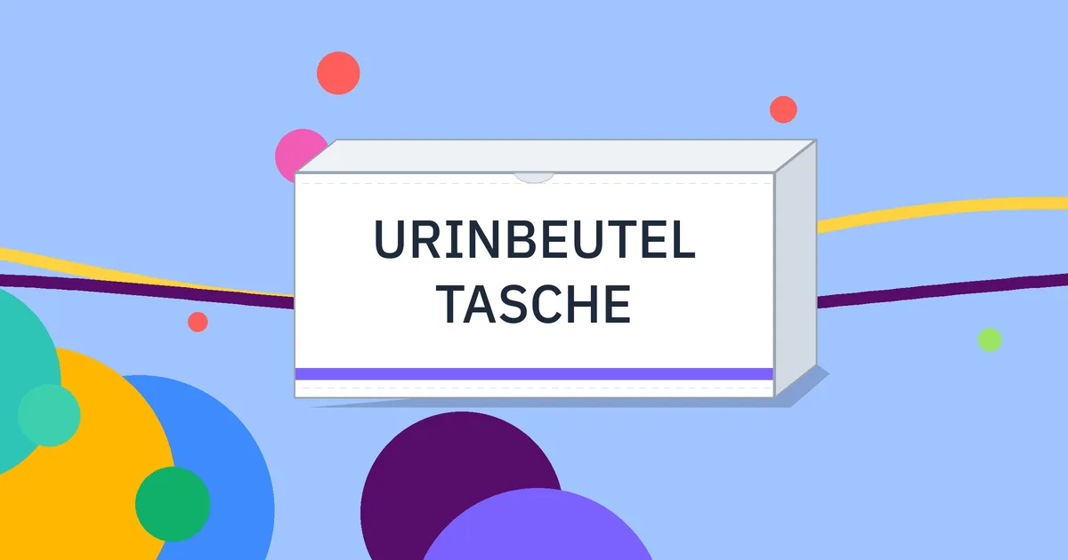 Symbolbild: Packung mit der Aufschrift URINBEUTEL TASCHE (PZN 18197397) – Verfügbarkeit und Bezug in Apotheken in Frankfurt am Main