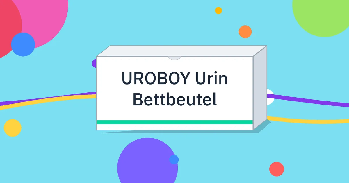 Symbolbild: Packung mit der Aufschrift UROBOY Urin Bettbeutel (PZN 07216619) – Verfügbarkeit und Bezug in Apotheken in Frankfurt am Main