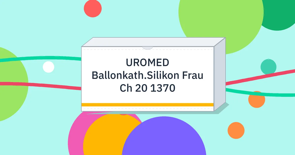 Symbolbild: Packung mit der Aufschrift UROMED Ballonkath.Silikon Frau Ch 20 1370 (PZN 03280916) – Verfügbarkeit und Bezug in Apotheken in Frankfurt am Main