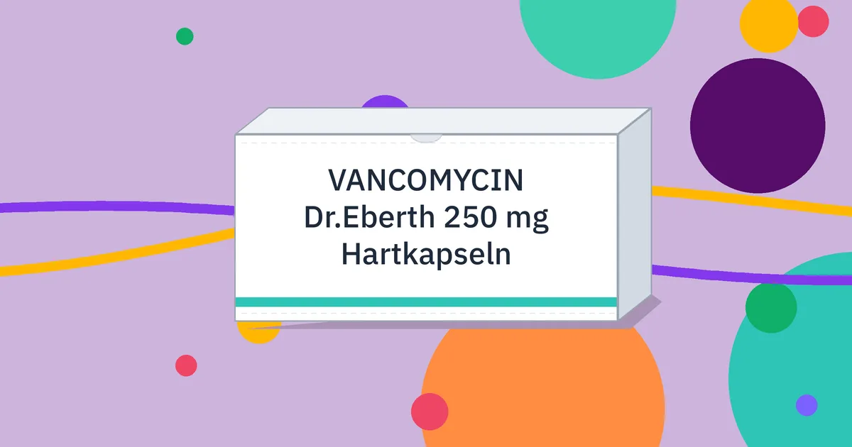 Symbolbild: Packung mit der Aufschrift VANCOMYCIN Dr.Eberth 250 mg Hartkapseln (PZN 11293784) – Verfügbarkeit und Bezug in Apotheken in Frankfurt am Main