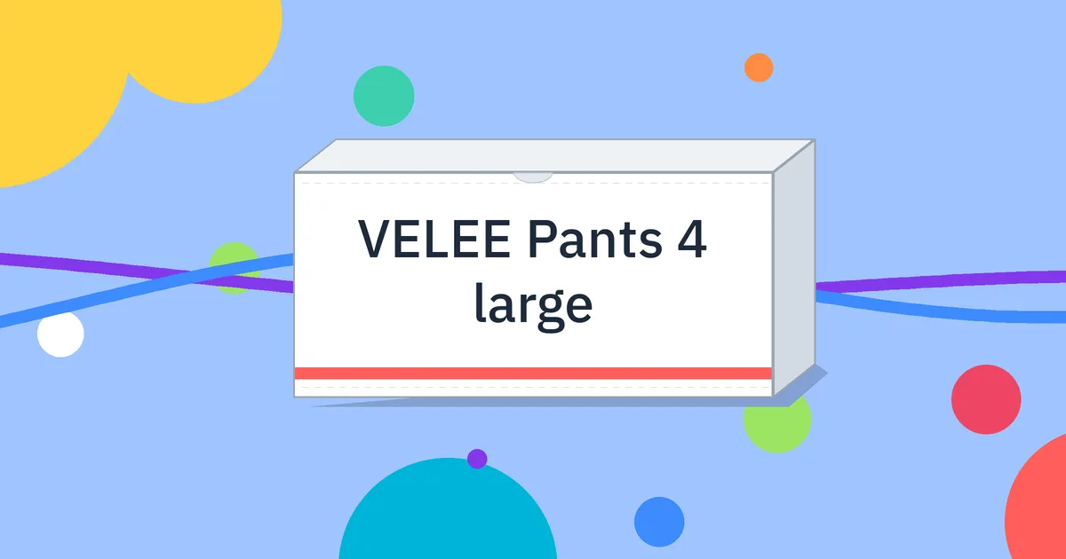 Symbolbild: Packung mit der Aufschrift VELEE Pants 4 large (PZN 20340270) – Verfügbarkeit und Bezug in Apotheken in Frankfurt am Main