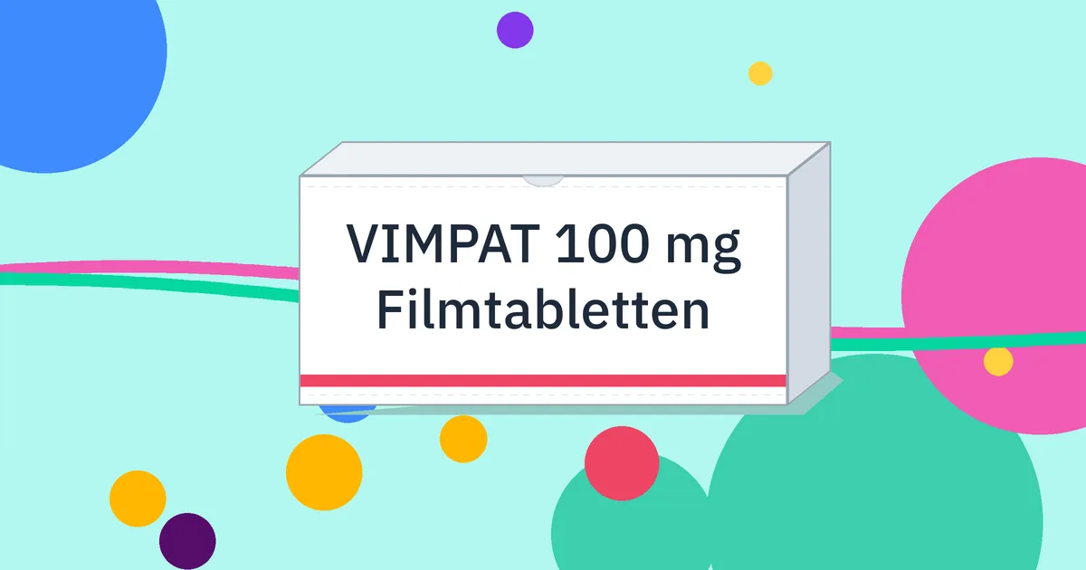Symbolbild: Packung mit der Aufschrift VIMPAT 100 mg Filmtabletten (PZN 05527309) – Verfügbarkeit und Bezug in Apotheken in Frankfurt am Main