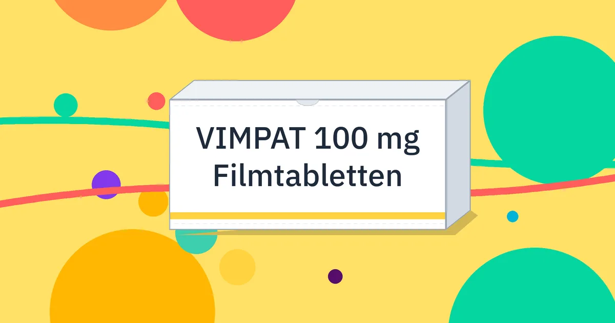 Symbolbild: Packung mit der Aufschrift VIMPAT 100 mg Filmtabletten (PZN 19458799) – Verfügbarkeit und Bezug in Apotheken in Frankfurt am Main