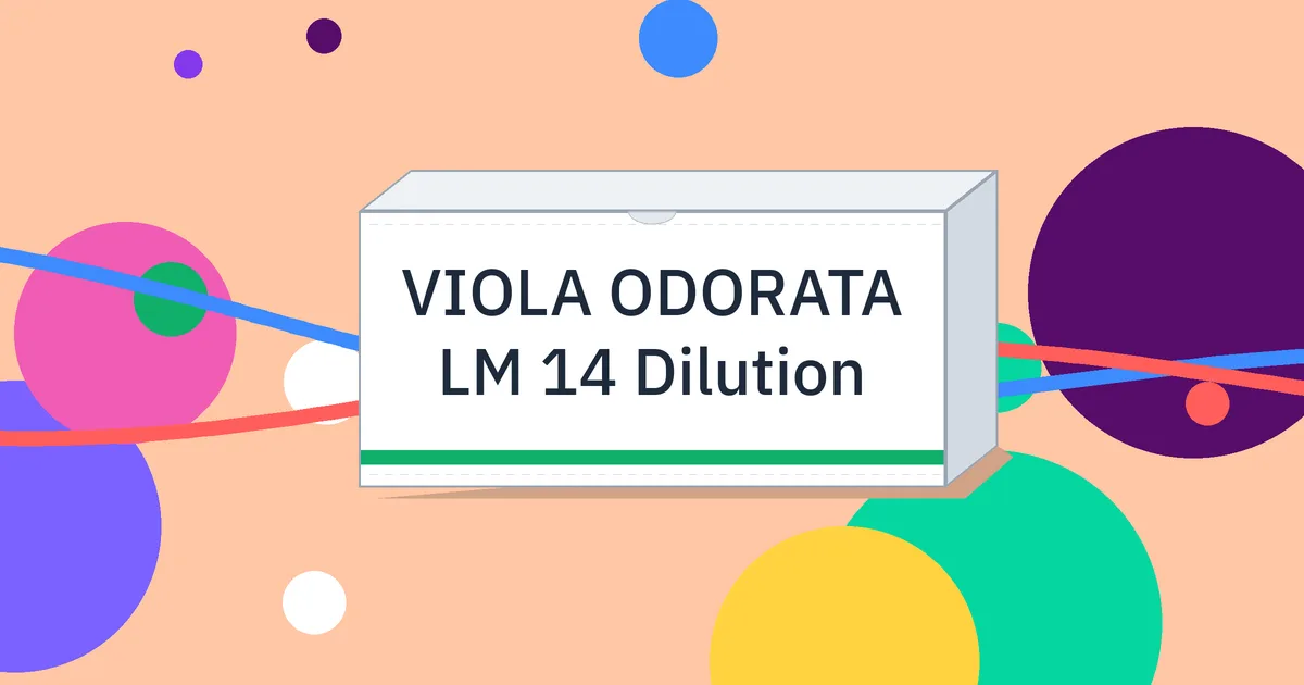 Symbolbild: Packung mit der Aufschrift VIOLA ODORATA LM 14 Dilution (PZN 13275388) – Verfügbarkeit und Bezug in Apotheken in Frankfurt am Main