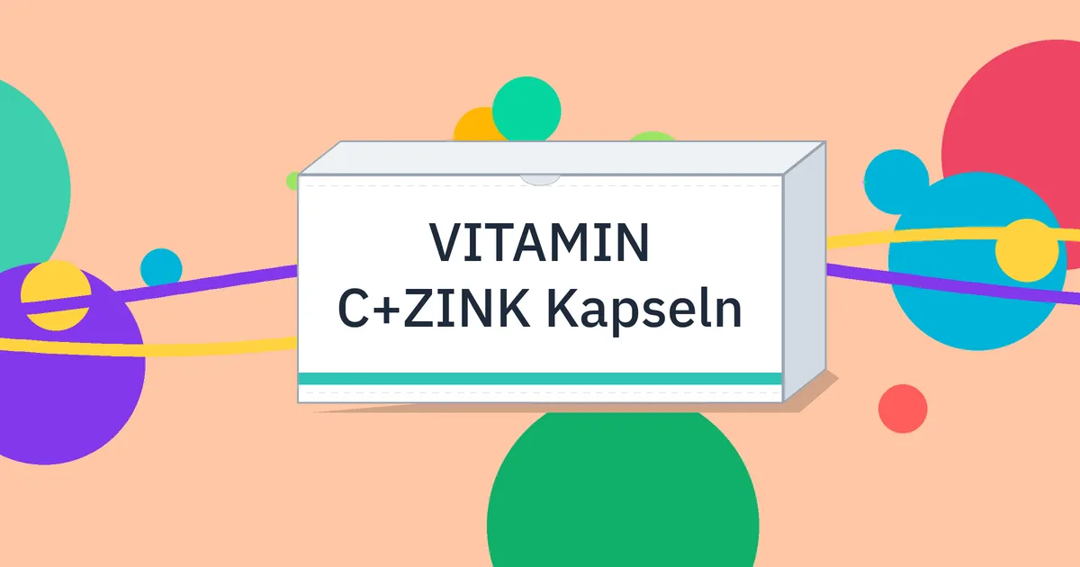 Symbolbild: Packung mit der Aufschrift VITAMIN C+ZINK Kapseln (PZN 19849962) – Verfügbarkeit und Bezug in Apotheken in Frankfurt am Main