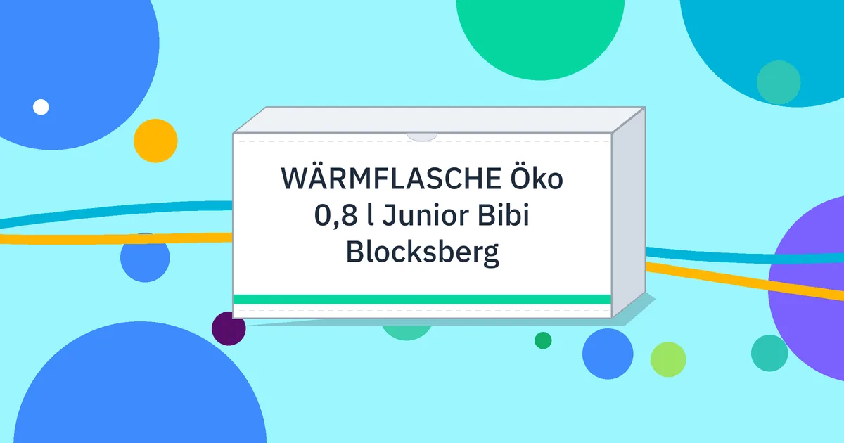 Symbolbild: Packung mit der Aufschrift WÄRMFLASCHE Öko 0,8 l Junior Bibi Blocksberg (PZN 18251056) – Verfügbarkeit und Bezug in Apotheken in Frankfurt am Main