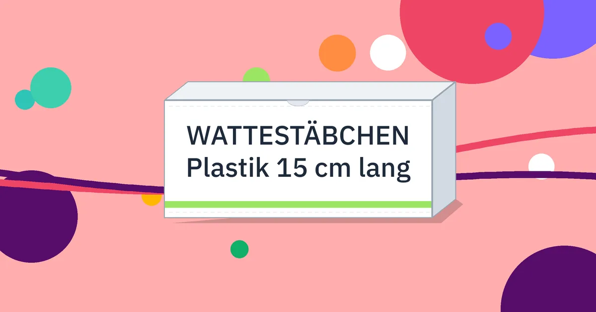 Symbolbild: Packung mit der Aufschrift WATTESTÄBCHEN Plastik 15 cm lang (PZN 07305748) – Verfügbarkeit und Bezug in Apotheken in Frankfurt am Main