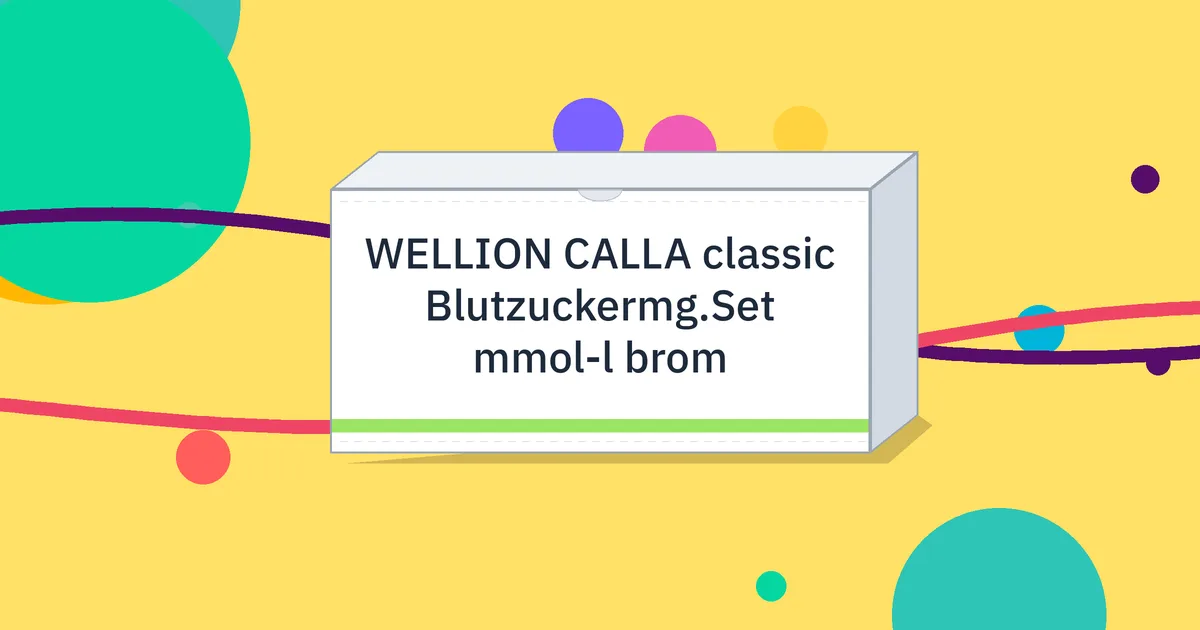 Symbolbild: Packung mit der Aufschrift WELLION CALLA classic Blutzuckermg.Set mmol-l brom (PZN 09265438) – Verfügbarkeit und Bezug in Apotheken in Frankfurt am Main