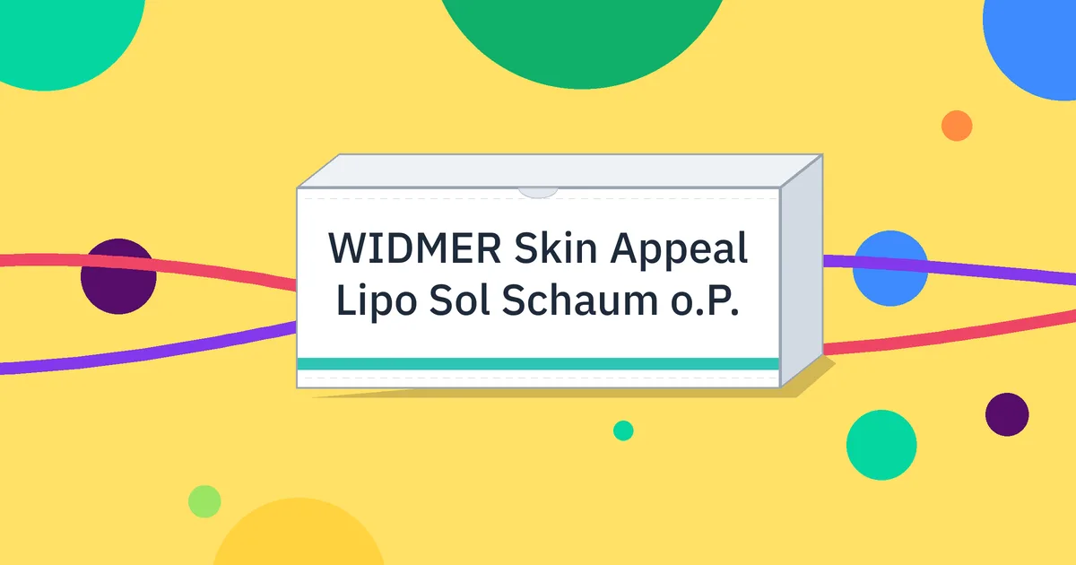Symbolbild: Packung mit der Aufschrift WIDMER Skin Appeal Lipo Sol Schaum o.P. (PZN 04042917) – Verfügbarkeit und Bezug in Apotheken in Frankfurt am Main
