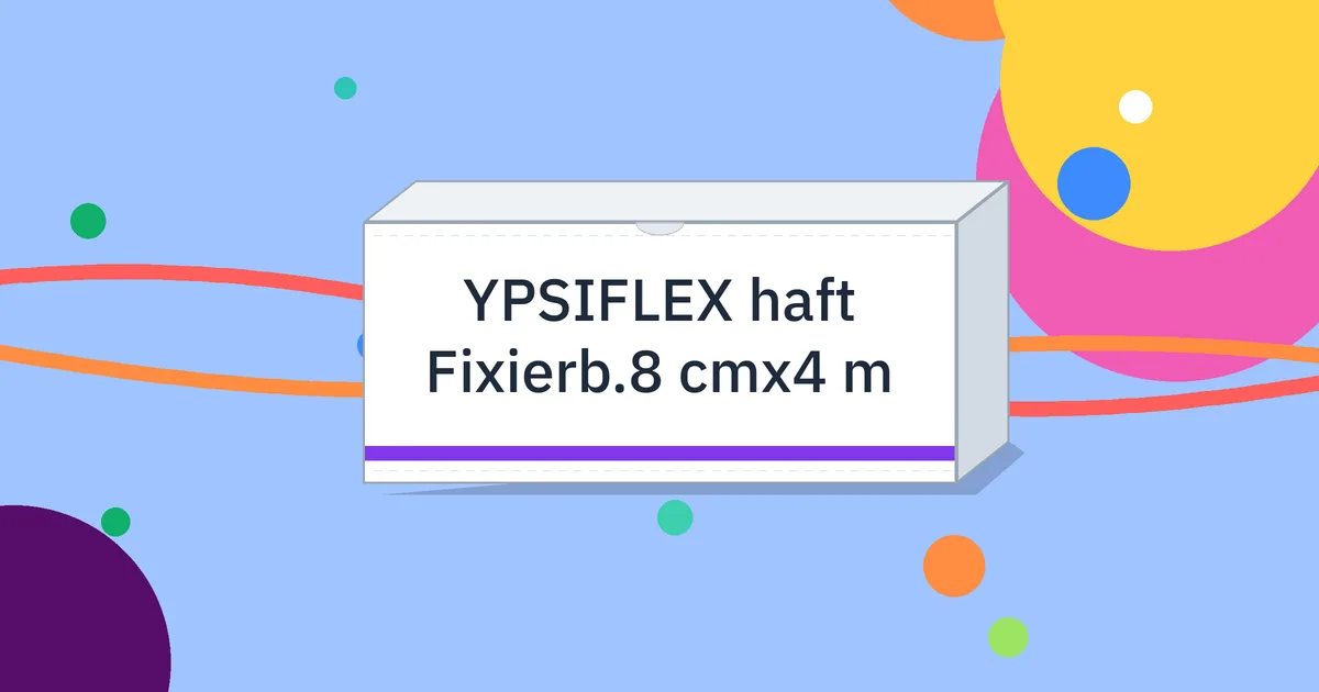 Symbolbild: Packung mit der Aufschrift YPSIFLEX haft Fixierb.8 cmx4 m (PZN 12605004) – Verfügbarkeit und Bezug in Apotheken in Frankfurt am Main