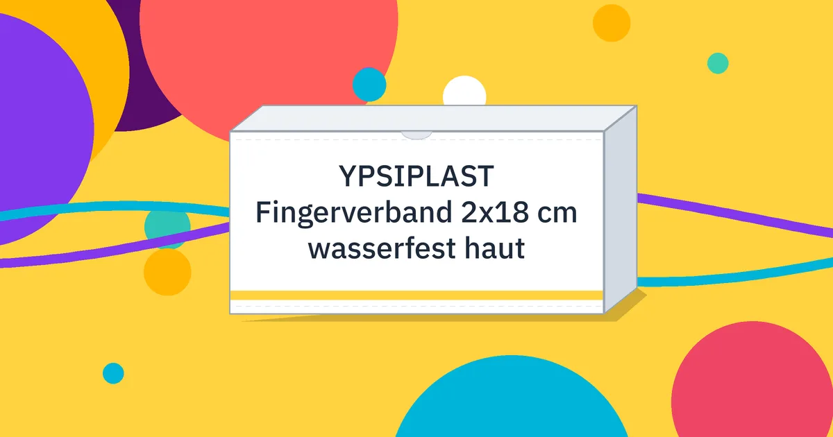 Symbolbild: Packung mit der Aufschrift YPSIPLAST Fingerverband 2x18 cm wasserfest haut (PZN 12603330) – Verfügbarkeit und Bezug in Apotheken in Frankfurt am Main