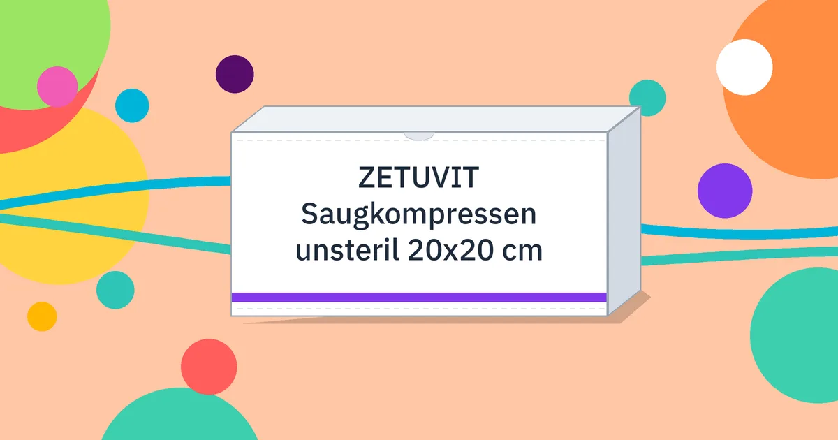 Symbolbild: Packung mit der Aufschrift ZETUVIT Saugkompressen unsteril 20x20 cm (PZN 19113818) – Verfügbarkeit und Bezug in Apotheken in Frankfurt am Main