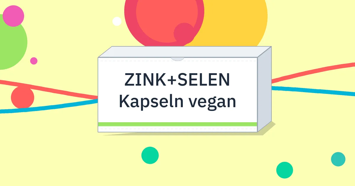 Symbolbild: Packung mit der Aufschrift ZINK+SELEN Kapseln vegan (PZN 19741667) – Verfügbarkeit und Bezug in Apotheken in Frankfurt am Main