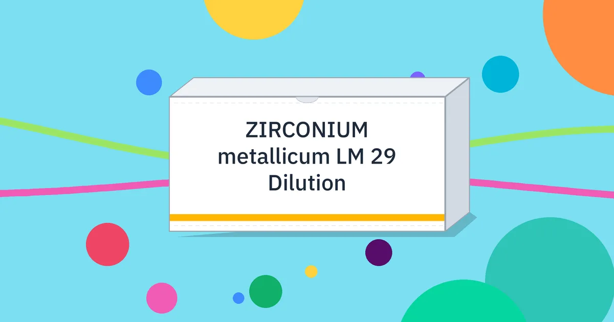Symbolbild: Packung mit der Aufschrift ZIRCONIUM metallicum LM 29 Dilution (PZN 13303067) – Verfügbarkeit und Bezug in Apotheken in Frankfurt am Main