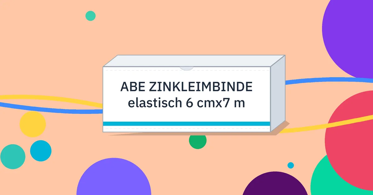 Symbolbild: Packung mit der Aufschrift ABE ZINKLEIMBINDE elastisch 6 cmx7 m (PZN 01521988) – Verfügbarkeit und Bezug in Apotheken in Frankfurt am Main