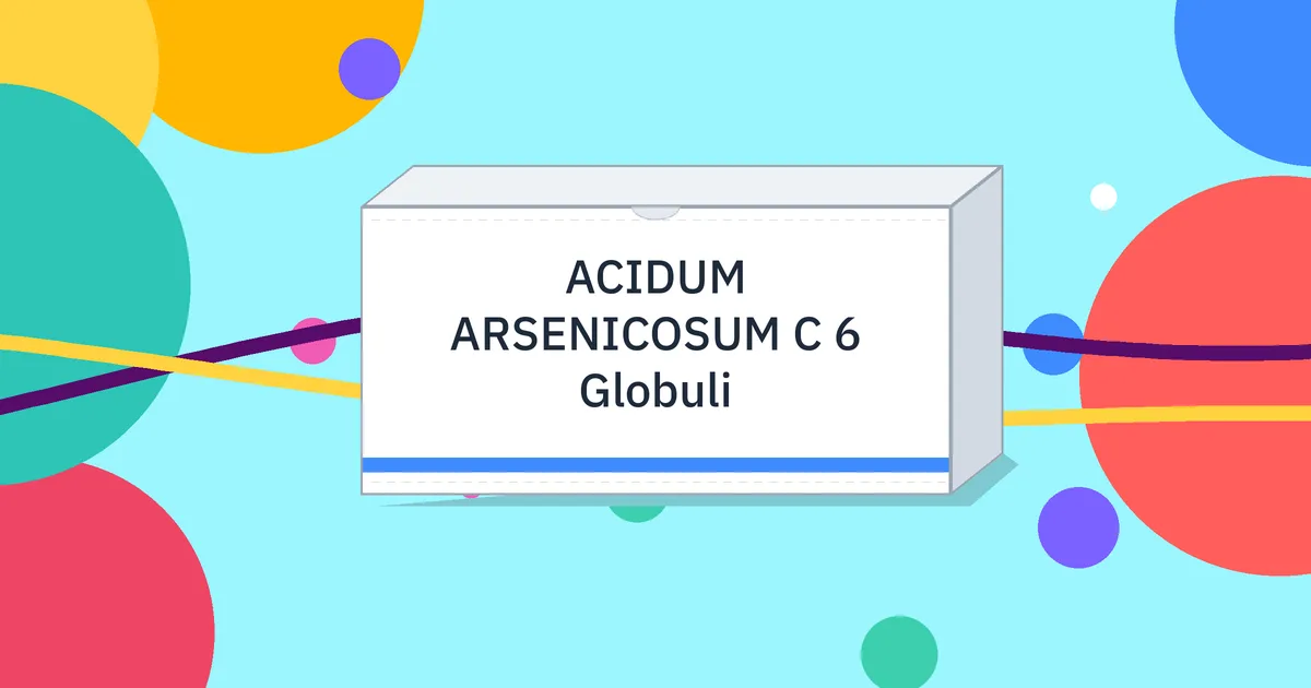 Symbolbild: Packung mit der Aufschrift ACIDUM ARSENICOSUM C 6 Globuli (PZN 16668958) – Verfügbarkeit und Bezug in Apotheken in Frankfurt am Main