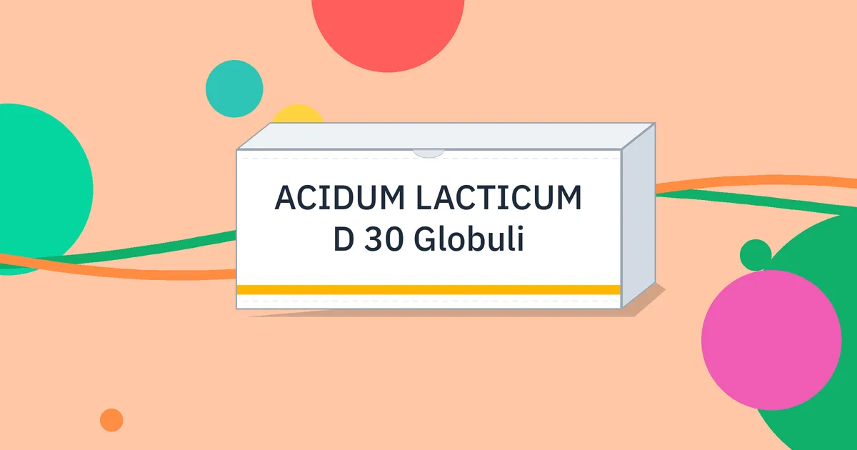 Symbolbild: Packung mit der Aufschrift ACIDUM LACTICUM D 30 Globuli (PZN 04200888) – Verfügbarkeit und Bezug in Apotheken in Frankfurt am Main