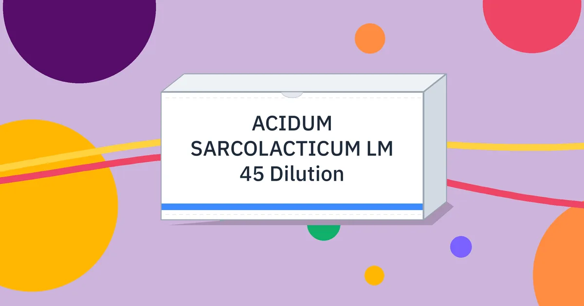 Symbolbild: Packung mit der Aufschrift ACIDUM SARCOLACTICUM LM 45 Dilution (PZN 13283413) – Verfügbarkeit und Bezug in Apotheken in Frankfurt am Main