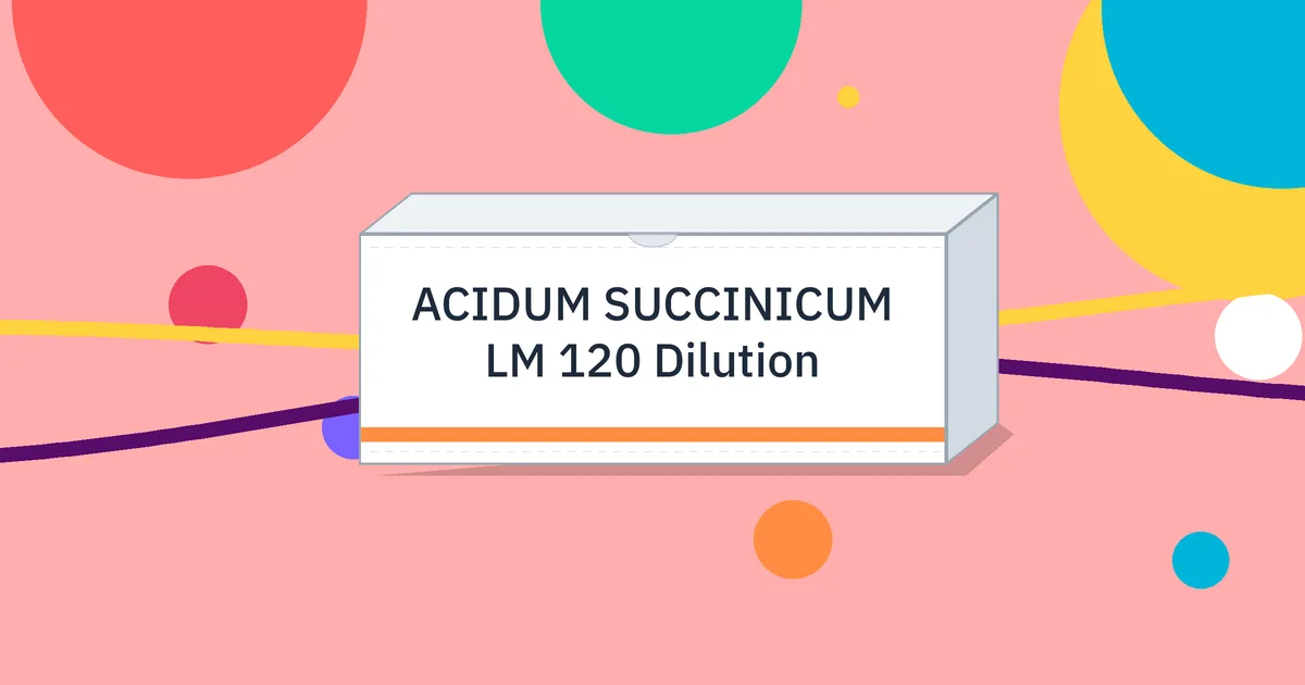 Symbolbild: Packung mit der Aufschrift ACIDUM SUCCINICUM LM 120 Dilution (PZN 13284507) – Verfügbarkeit und Bezug in Apotheken in Frankfurt am Main