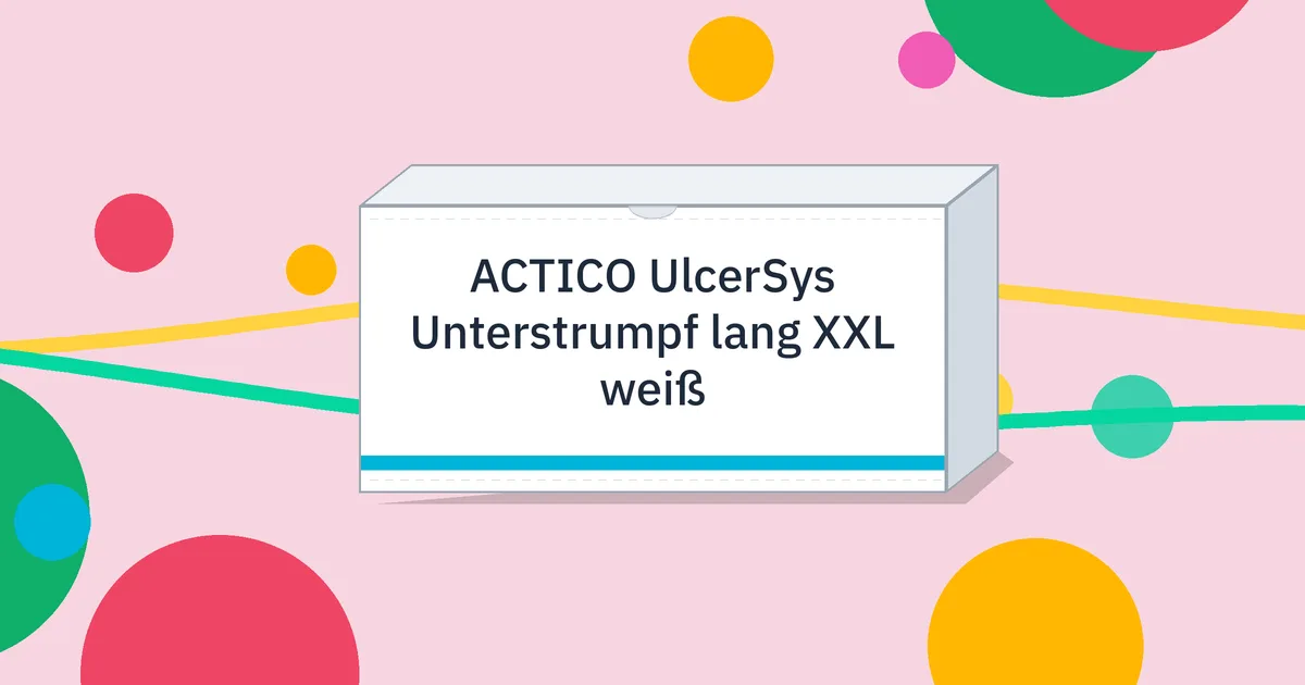 Symbolbild: Packung mit der Aufschrift ACTICO UlcerSys Unterstrumpf lang XXL weiß (PZN 10233998) – Verfügbarkeit und Bezug in Apotheken in Frankfurt am Main