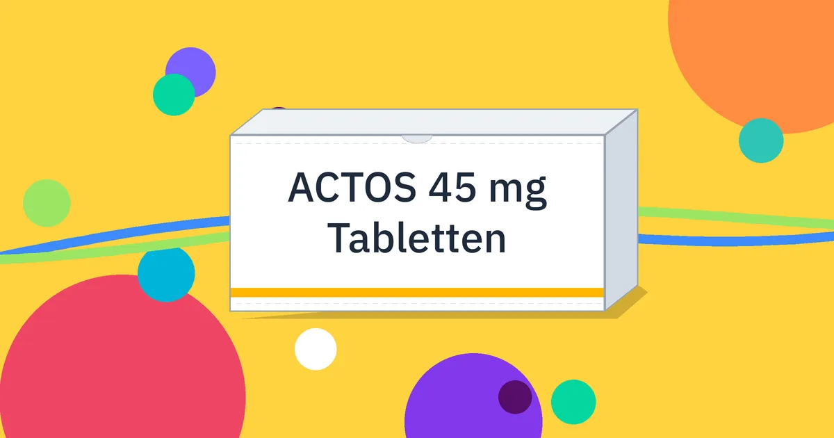 Symbolbild: Packung mit der Aufschrift ACTOS 45 mg Tabletten (PZN 10014724) – Verfügbarkeit und Bezug in Apotheken in Frankfurt am Main