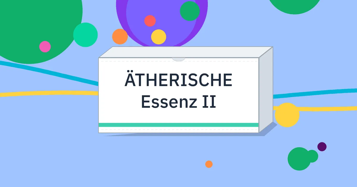Symbolbild: Packung mit der Aufschrift ÄTHERISCHE Essenz II (PZN 00354011) – Verfügbarkeit und Bezug in Apotheken in Frankfurt am Main