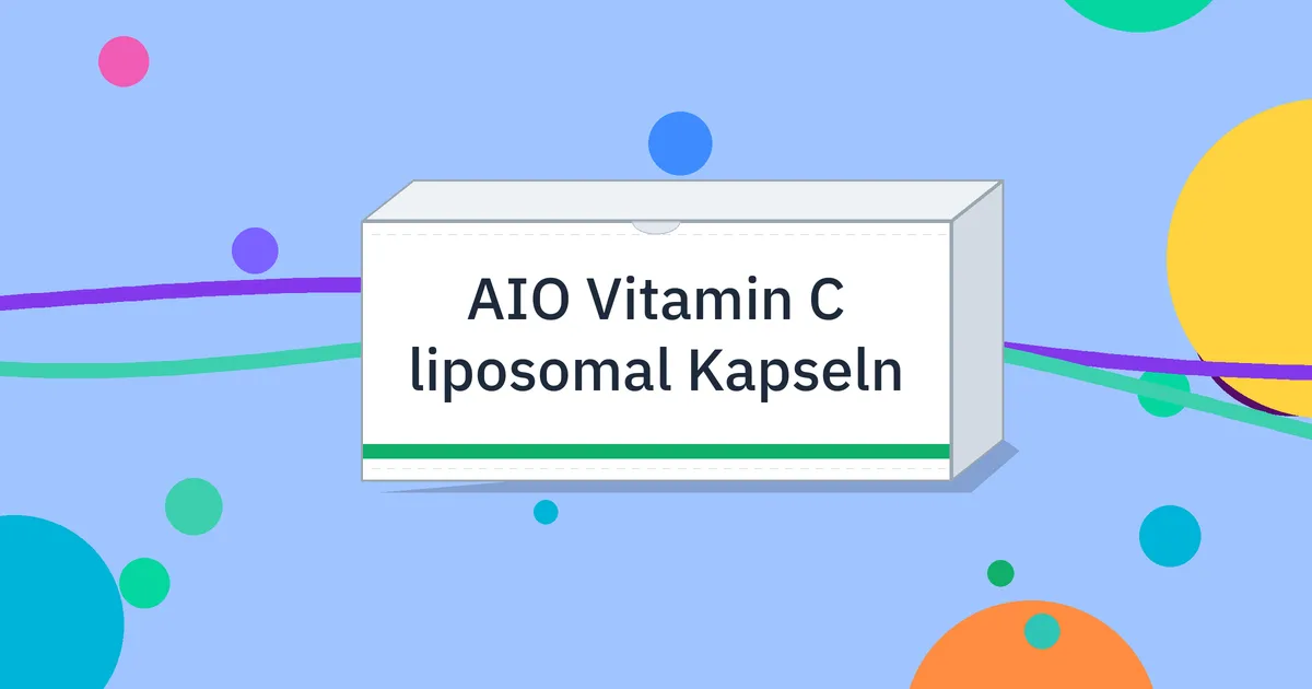Symbolbild: Packung mit der Aufschrift AIO Vitamin C liposomal Kapseln (PZN 19178835) – Verfügbarkeit und Bezug in Apotheken in Frankfurt am Main