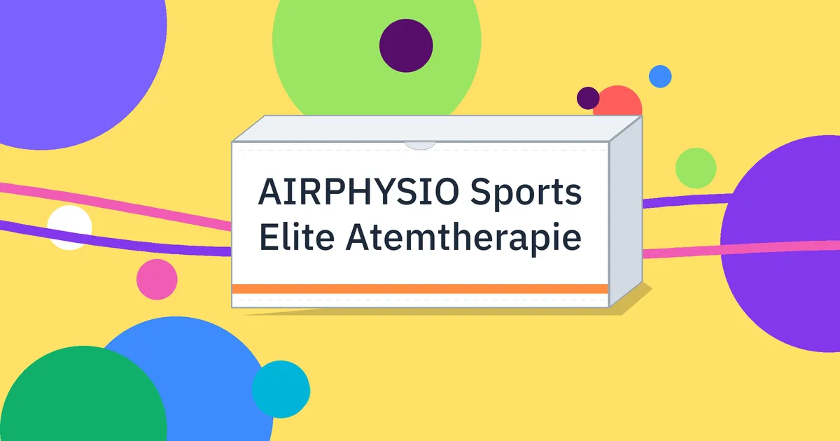 Symbolbild: Packung mit der Aufschrift AIRPHYSIO Sports Elite Atemtherapie (PZN 17954063) – Verfügbarkeit und Bezug in Apotheken in Frankfurt am Main