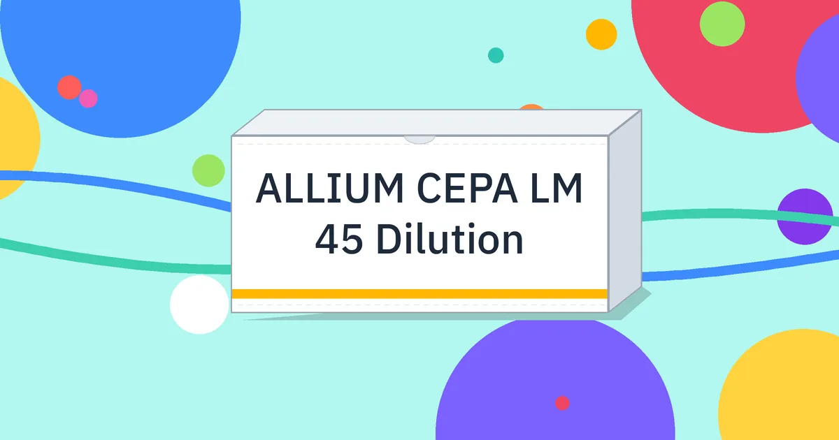 Symbolbild: Packung mit der Aufschrift ALLIUM CEPA LM 45 Dilution (PZN 12756878) – Verfügbarkeit und Bezug in Apotheken in Frankfurt am Main