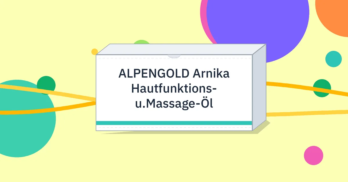 Symbolbild: Packung mit der Aufschrift ALPENGOLD Arnika Hautfunktions- u.Massage-Öl (PZN 19907300) – Verfügbarkeit und Bezug in Apotheken in Frankfurt am Main