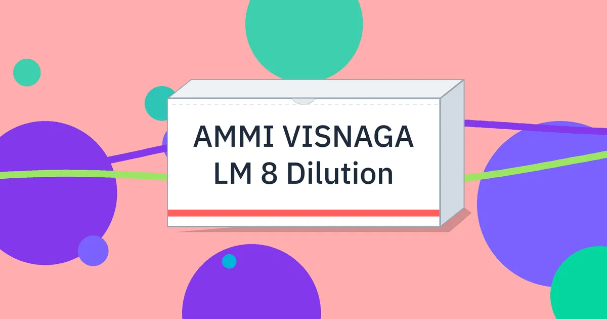 Symbolbild: Packung mit der Aufschrift AMMI VISNAGA LM 8 Dilution (PZN 12760147) – Verfügbarkeit und Bezug in Apotheken in Frankfurt am Main