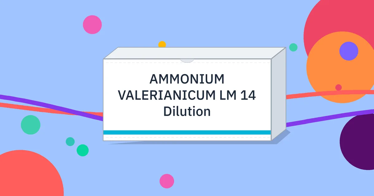 Symbolbild: Packung mit der Aufschrift AMMONIUM VALERIANICUM LM 14 Dilution (PZN 13323704) – Verfügbarkeit und Bezug in Apotheken in Frankfurt am Main
