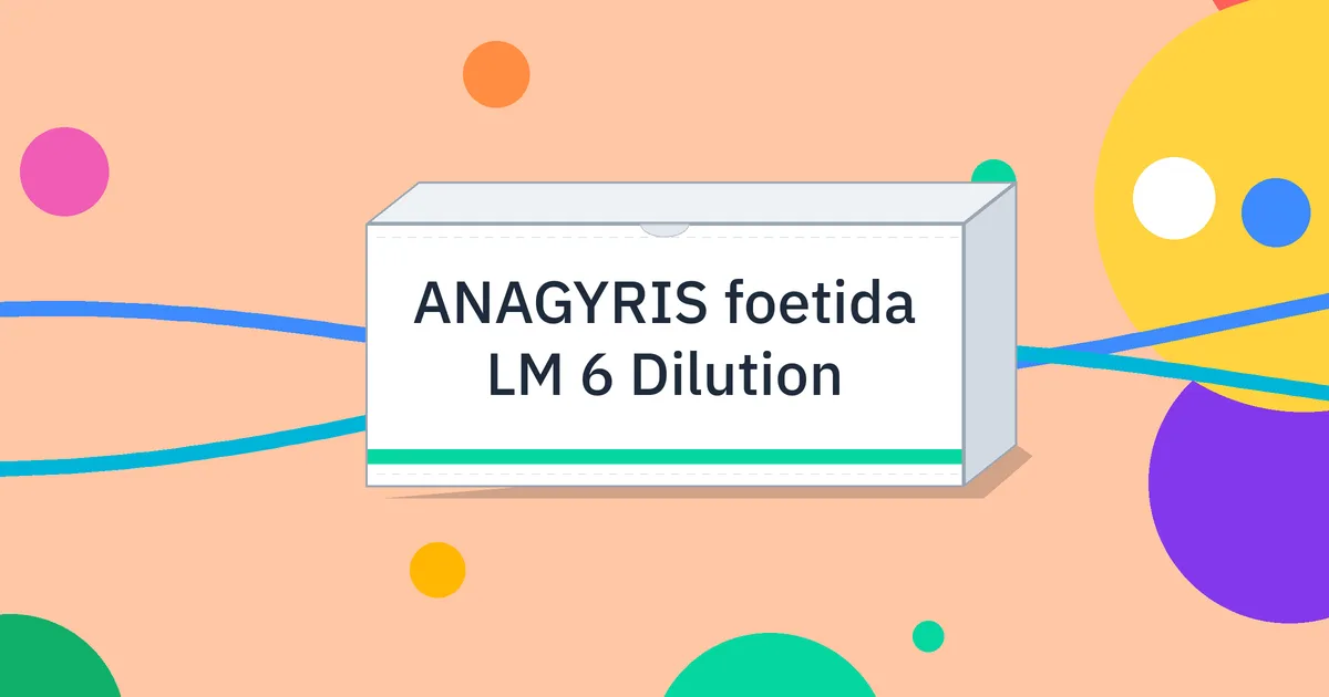 Symbolbild: Packung mit der Aufschrift ANAGYRIS foetida LM 6 Dilution (PZN 13328274) – Verfügbarkeit und Bezug in Apotheken in Frankfurt am Main