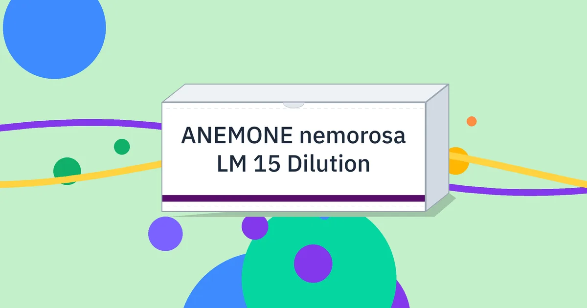 Symbolbild: Packung mit der Aufschrift ANEMONE nemorosa LM 15 Dilution (PZN 13366613) – Verfügbarkeit und Bezug in Apotheken in Frankfurt am Main