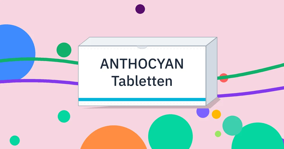 Symbolbild: Packung mit der Aufschrift ANTHOCYAN Tabletten (PZN 00838476) – Verfügbarkeit und Bezug in Apotheken in Frankfurt am Main