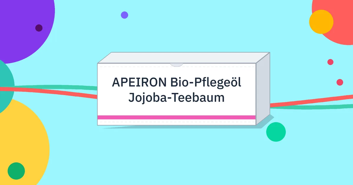 Symbolbild: Packung mit der Aufschrift APEIRON Bio-Pflegeöl Jojoba-Teebaum (PZN 17196645) – Verfügbarkeit und Bezug in Apotheken in Frankfurt am Main