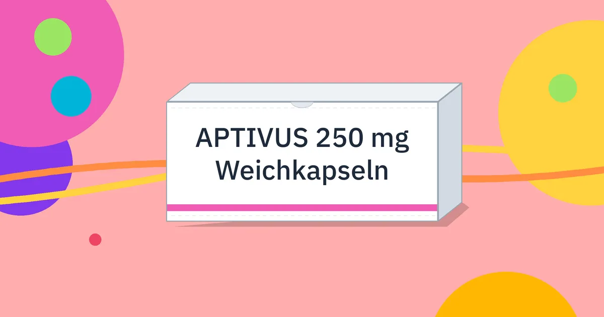 Symbolbild: Packung mit der Aufschrift APTIVUS 250 mg Weichkapseln (PZN 04231423) – Verfügbarkeit und Bezug in Apotheken in Frankfurt am Main