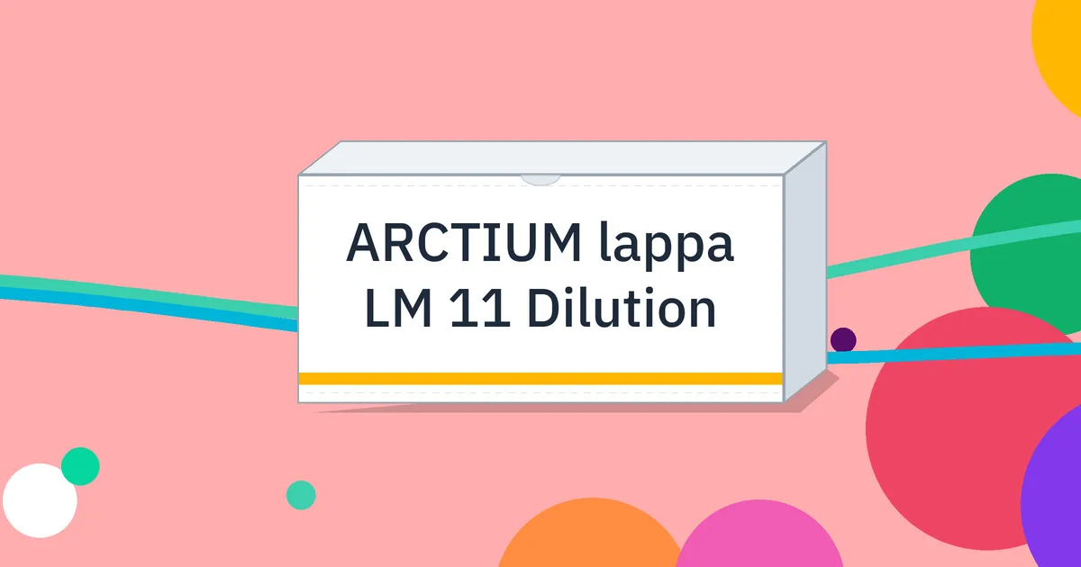 Symbolbild: Packung mit der Aufschrift ARCTIUM lappa LM 11 Dilution (PZN 13387489) – Verfügbarkeit und Bezug in Apotheken in Frankfurt am Main