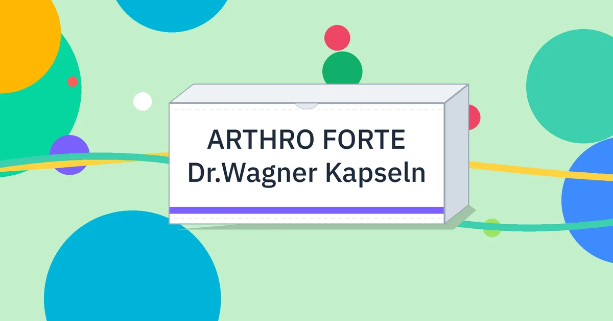 Symbolbild: Packung mit der Aufschrift ARTHRO FORTE Dr.Wagner Kapseln (PZN 11029194) – Verfügbarkeit und Bezug in Apotheken in Frankfurt am Main